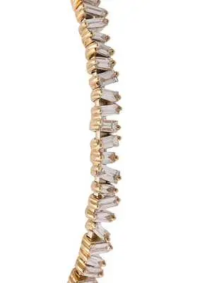 SUZANNE KALAN 18kt Yellow Fireworks Diamond Baguette Cuff