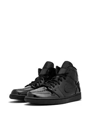JORDAN 1 Mid Patent Leather - Black