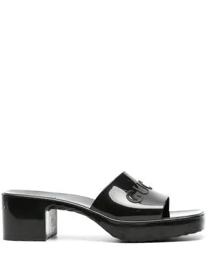 Gucci 60mm Logo-embossed Sandals - Black