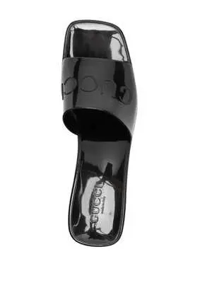 Gucci 60mm Logo-embossed Sandals - Black