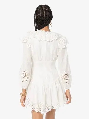 Zimmermann Bellitude Scalloped Lace Mini Dress
