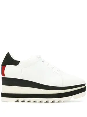 Stella McCartney Elyse Striped Platform Sole Sneakers