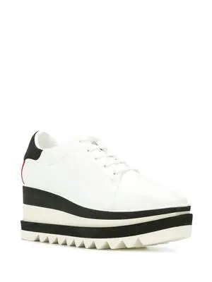 Stella McCartney Elyse Striped Platform Sole Sneakers