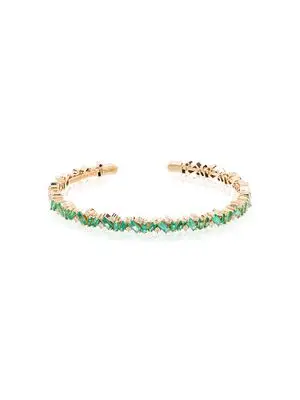 SUZANNE KALAN Suzanne Kalan 18kt Yellow Gold Fireworks Emerald Frenzy Bracelet