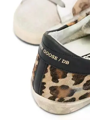 GOLDEN GOOSE Super-star Leopard Print Sneakers - Brown