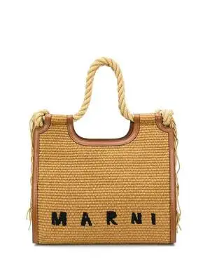 Marni Marcel Summer Raffia Tote Bag - Brown