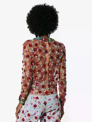 Ashish Beaded Floral Top