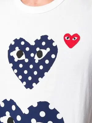 Play Comme Des Garcon Heart Print T-shirt
