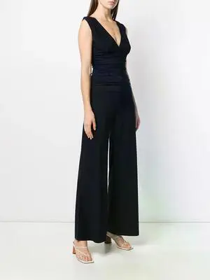 Norma Kamali Draped Straight-leg Jumpsuit - Blue
