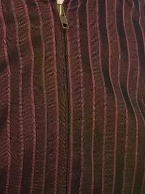 John Galliano Pinstriped Zipped Blouse