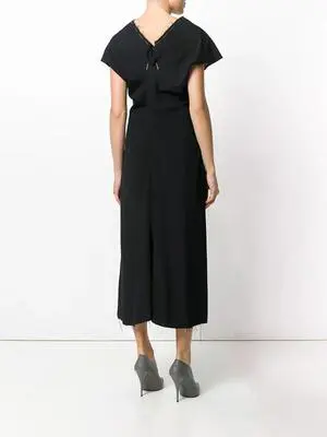Comme Des Garçons Raw-edge Peplum Dress