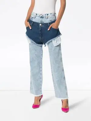 Natasha Zinko High-waisted Layered Jeans