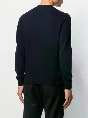 BARBA NAPOLI Round Neck Cashmere Jumper - Blue