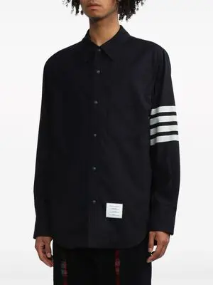 Thom Browne 4-bar Sleeve Shirt - Blue