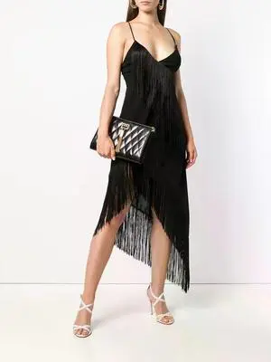 Givenchy Cascading Fringe Slip Dress