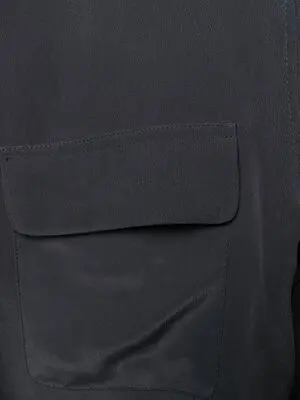 Equipment Signature Slim-fit Silk Shirt - Black