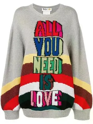 Stella McCartney Intarsia-knit Jumper - Grey