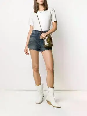 Saint Laurent High-waisted Denim Shorts