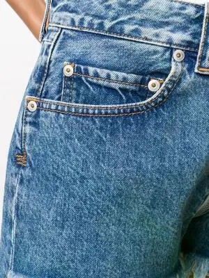 BEN TAVERNITI UNRAVEL PROJECT Front-to-back Raw Denim Shorts