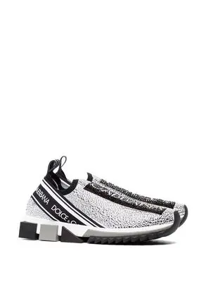 Dolce & Gabbana Sorrento Embellished Slip-on Sneakers - White