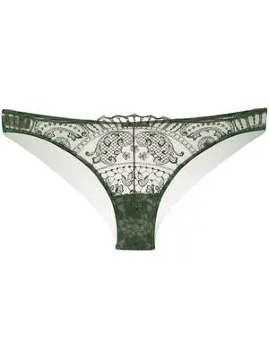 I.D. Sarrieri Embroidered Briefs - Green