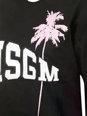 MSGM Logo Palm Tree T-shirt