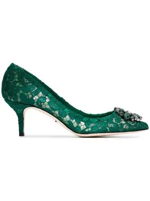 Dolce & Gabbana Rainbow Lace 60mm Brooch-detail Pumps