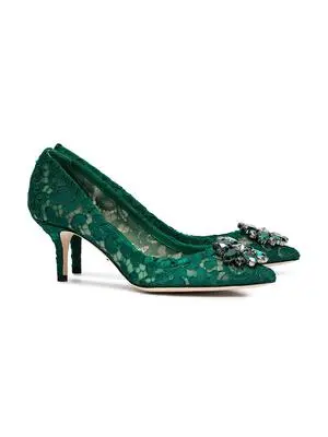 Dolce & Gabbana Rainbow Lace 60mm Brooch-detail Pumps