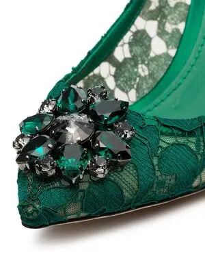 Dolce & Gabbana Rainbow Lace 60mm Brooch-detail Pumps