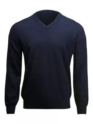 Brunello Cucinelli V-neck Cashmere Jumper - Blue