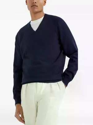 Brunello Cucinelli V-neck Cashmere Jumper - Blue
