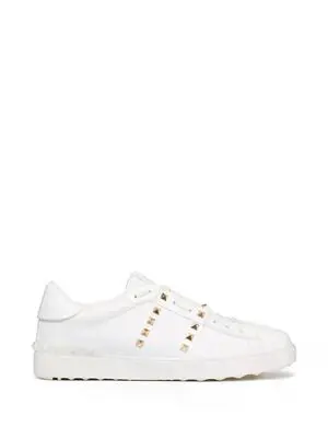 Valentino Garavani Calfskin Rockstud Untitled Sneakers - White