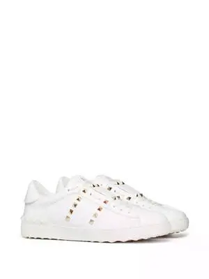 Valentino Garavani Calfskin Rockstud Untitled Sneakers - White