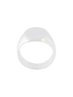 Tom Wood Silver 'the Oval' Signet Ring - Metallic