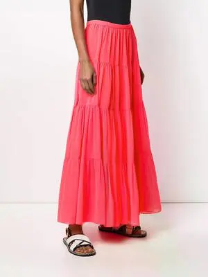Valentino Garavani Long Tiered Skirt - Pink