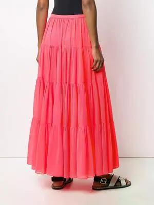 Valentino Garavani Long Tiered Skirt - Pink