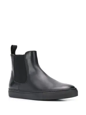 SCAROSSO Tommaso Leather Chelsea Boots - Black