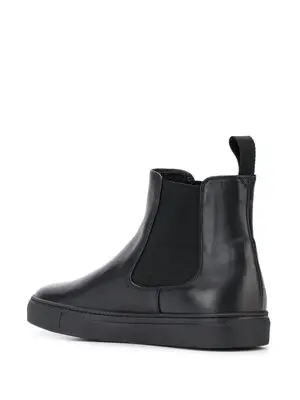 SCAROSSO Tommaso Leather Chelsea Boots - Black