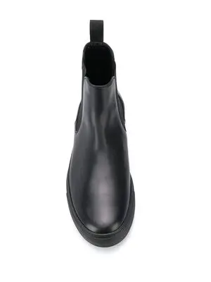 SCAROSSO Tommaso Leather Chelsea Boots - Black