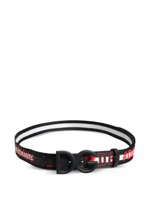 Dolce & Gabbana And Red #dg Millennials Logo Buckle Belt