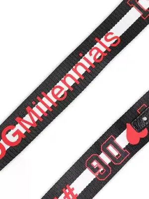 Dolce & Gabbana And Red #dg Millennials Logo Buckle Belt
