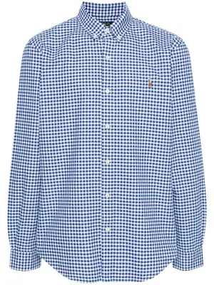 Ralph Lauren Polo-pony-embroidery Checked Shirt - Blue