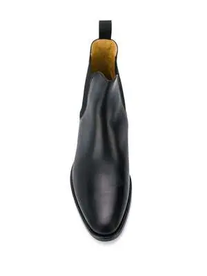 SCAROSSO Leather Chelsea Boots - Black