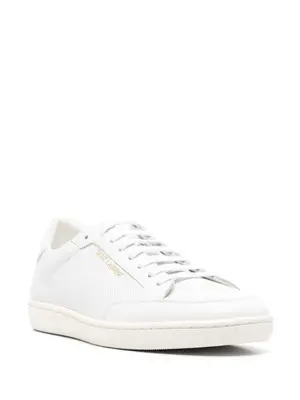 Saint Laurent Court Classic Sl/10 Leather Sneakers - White