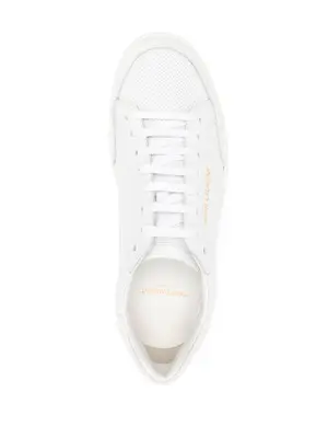 Saint Laurent Court Classic Sl/10 Leather Sneakers - White