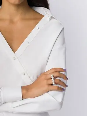 TASAKI 18kt Rose Gold Balance Signature Ring - Pink