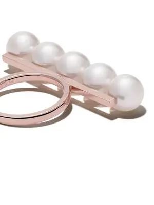 TASAKI 18kt Rose Gold Balance Signature Ring - Pink