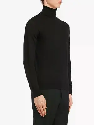 Prada Roll-neck Wool Jumper - Black