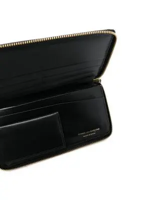 Comme Des Garçons Polka-dot Leather Wallet - Black