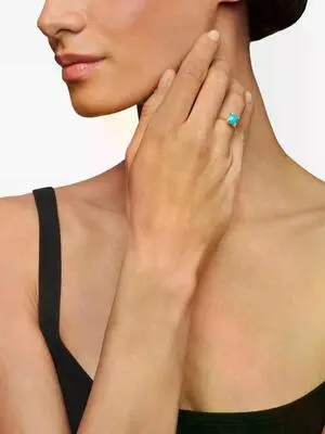 David Yurman 18kt Yellow Châtelaine Turquoise And Diamond Ring - Gold